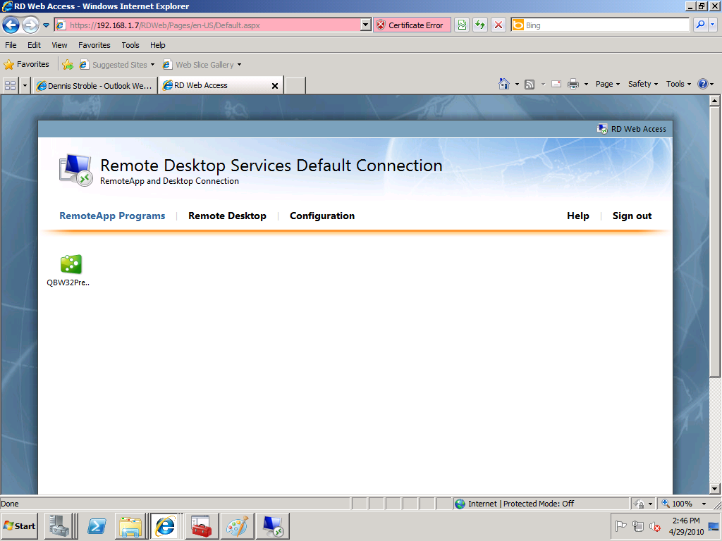 Solved: When I connect to my company's Remote Desktop Webpage (RDWeb ...