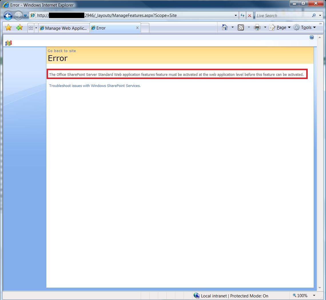 Solved: How to activate feature using stsadm | Experts Exchange