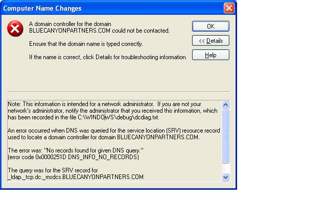 Solved: Domain controller could not be contacted | Experts Exchange