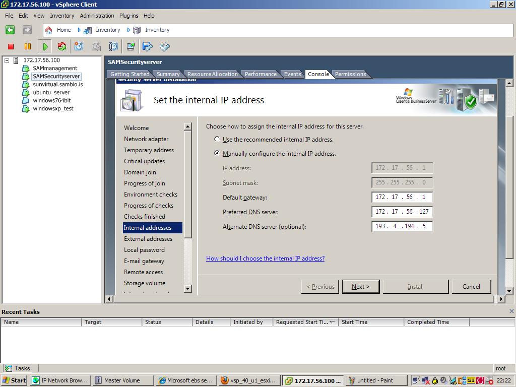 Solved: Microsoft ebs security server configuration | Experts Exchange