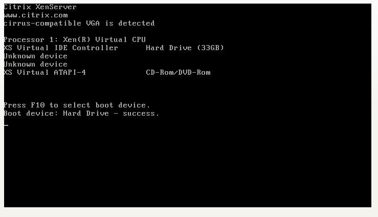 Solved: Xenserver, No bootable device. | Experts Exchange