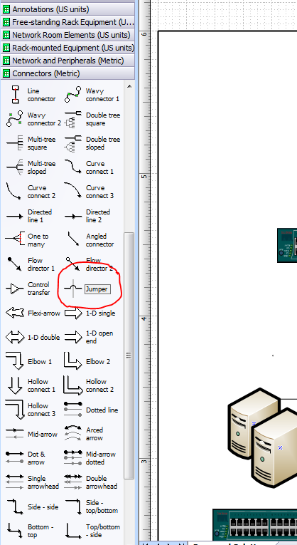 Solved: how to create line jumps in Microsoft Visio 2007 | Experts Exchange