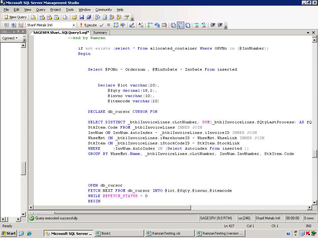 Solved: How to align code in Sql Server Procedures. (is there any short ...