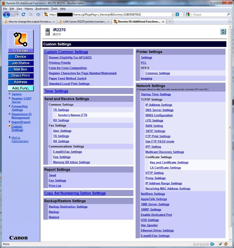 Solved: How to change the output format of scan to email on Canon ...