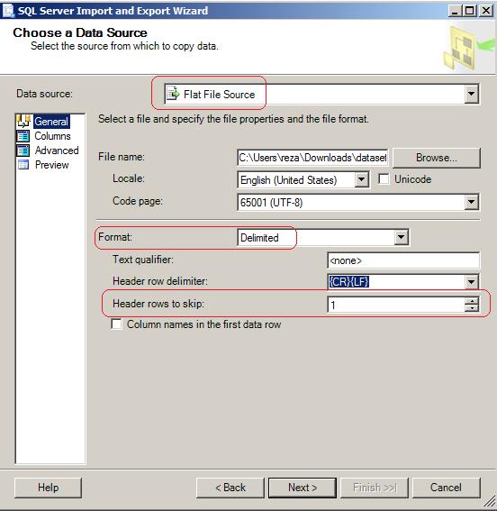 Solved Sql Server Error Importing Flat File Fixed Width Columns