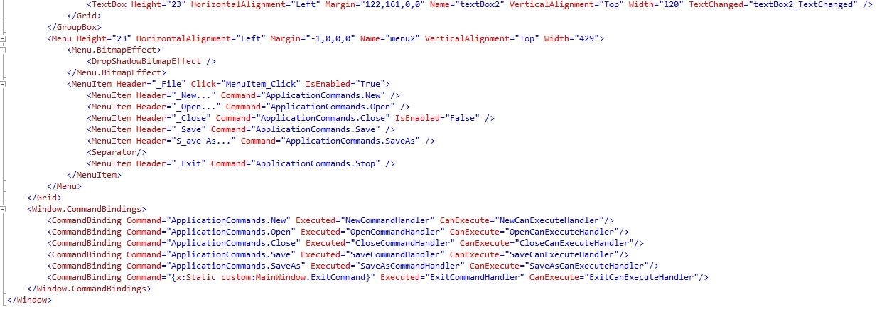Solved: How to enable menu item in WPF | Experts Exchange