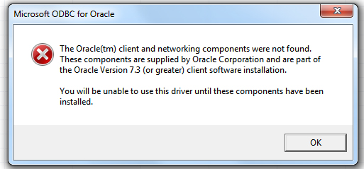 Solved: Microsoft ODBC Driver for Oracle & Datasources | Experts Exchange