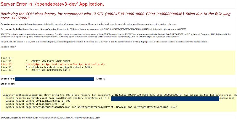 Solved Retrieving The Com Class Factory For Component With Clsid {00024500 0000 0000 C000