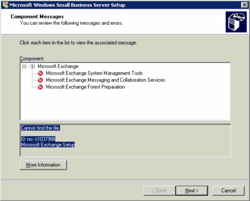 Solved: Can't remove Exchange from SBS 2003 server | Experts Exchange