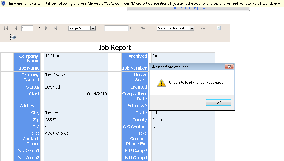 Solved Asp Reportviewer Unable To Load Client Print Control