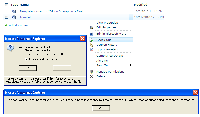 Solved: check in check out issue in sharepoint 2010 site ? | Experts ...