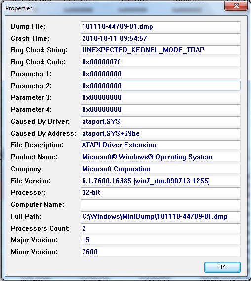 Solved: 0x0000007f after upgrad to windows 7 | Experts Exchange