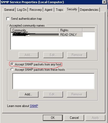 Solved: How do I set the SNMP Service to accept requests from any host ...