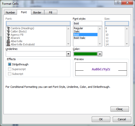Solved: Unable to change font color in Excel Conditional Formatting | Experts Exchange