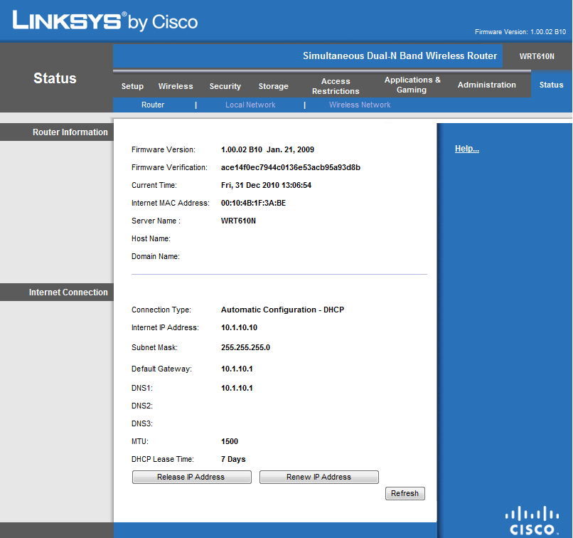 Solved: Can't access network from Linksys wireless router to Comcast ...