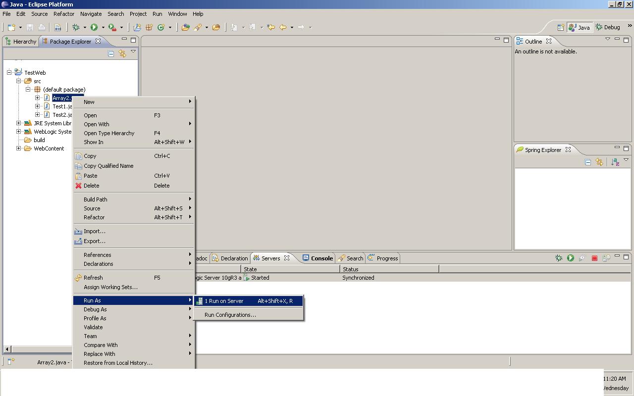 Solved Run As Java Application Not Coming For Running Java Program 2995