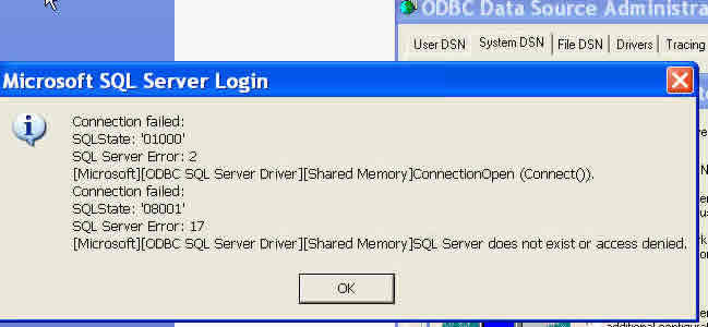 Solved: Cannot connect to MS SQL via odbc | Experts Exchange