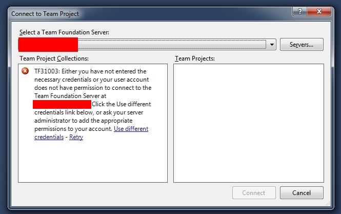 Solved: Cannot connect remotely to Microsoft Team Foundation Server 2010 (TF31003) | Experts ...