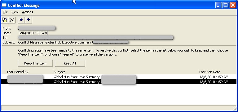 Solved: Using VBA to resolve conflicts in MS Outlook 2003 | Experts ...