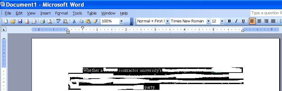 Solved: MS Word 2003 Formatting Issue | Experts Exchange