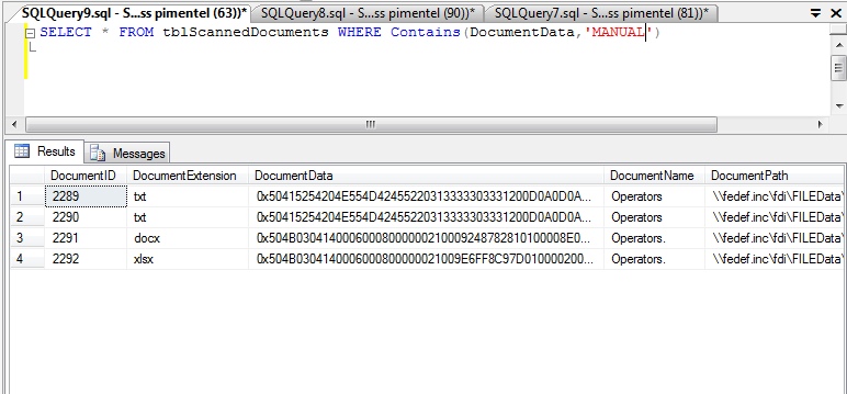 Solved: SQl Server 2008 FullText Searching | Experts Exchange