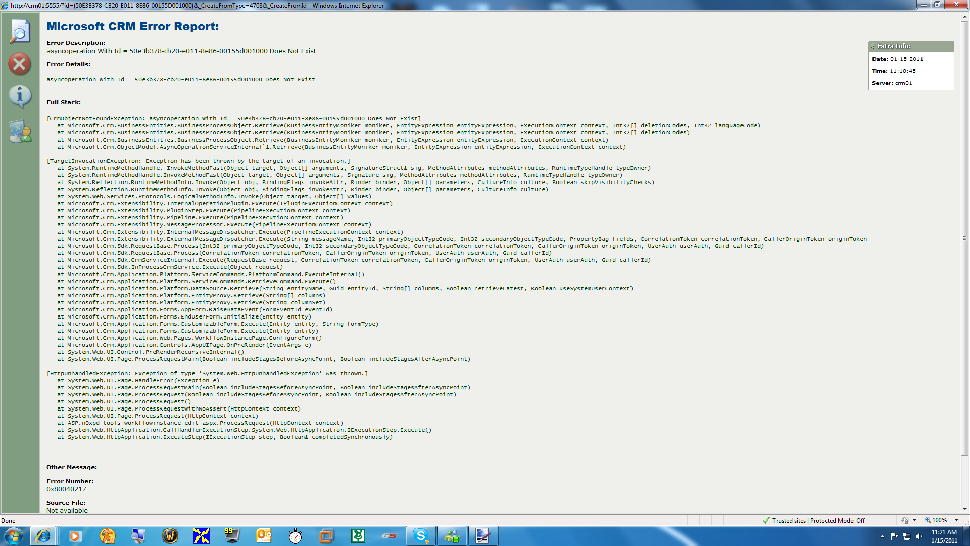 Solved: CRM 4.0 Workflow Not Firing | Experts Exchange