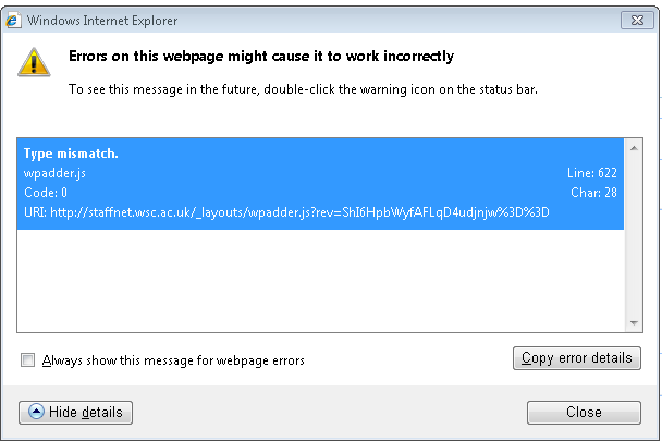 Solved: SharePoint 2010 error trying to add web part to page | Experts Exchange