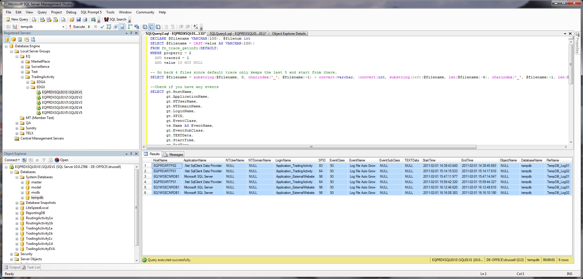 Solved: How can I list the auto-grows a database has had and the dates ...