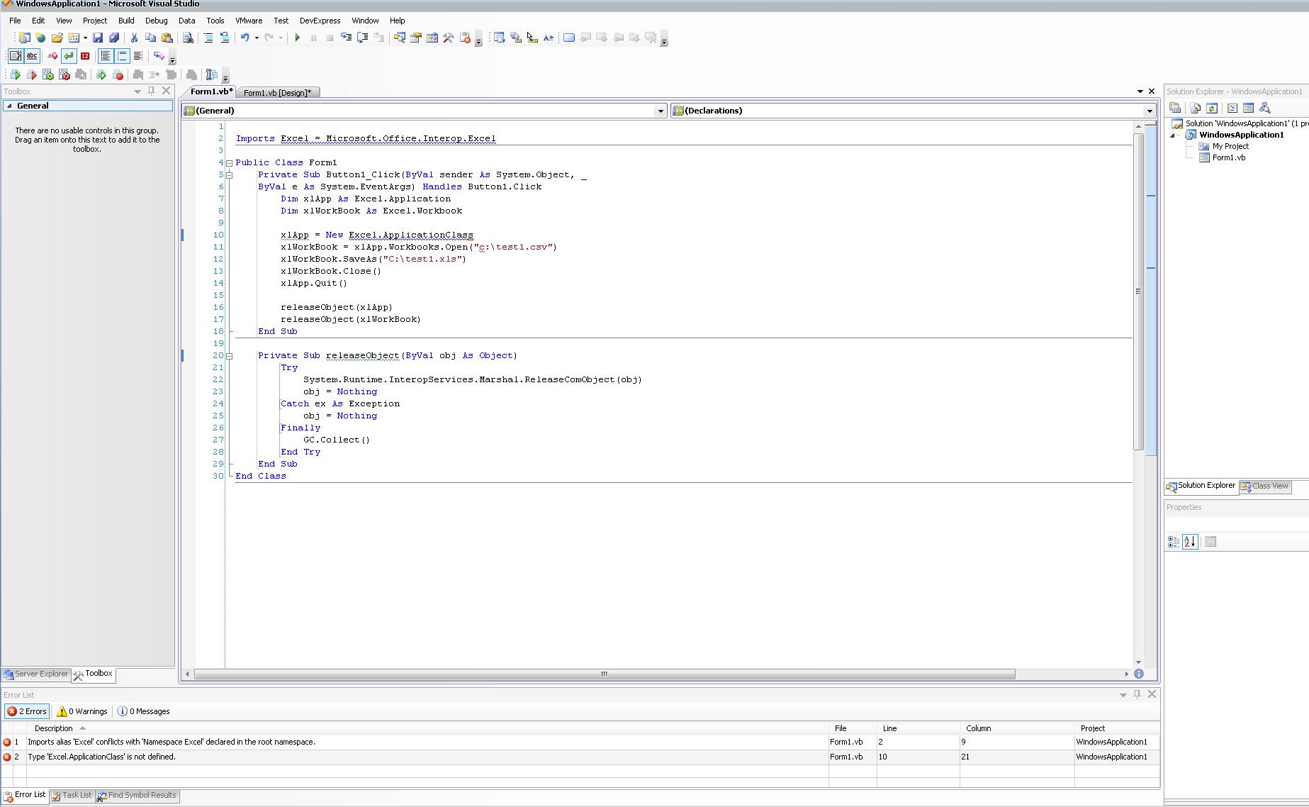 Solved: VB.NET save .csv to .xls | Experts Exchange