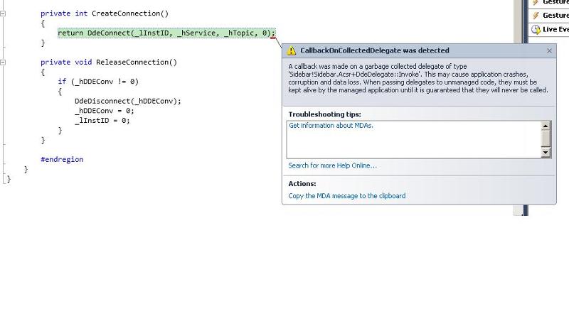 Solved: CallbackonCollectedDelegate was detected | Experts Exchange
