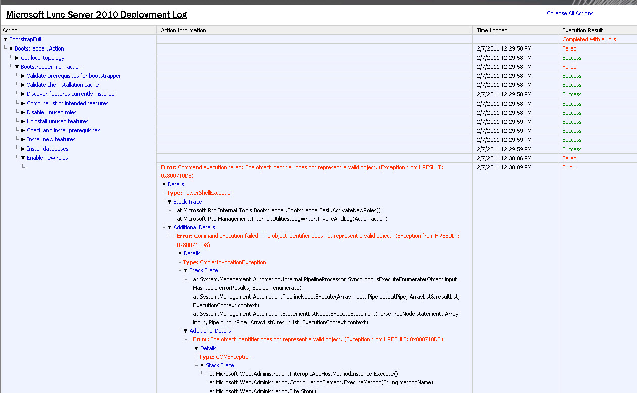 Solved Command Execution Failed The Object Identifier Does Not Represent A Valid Object