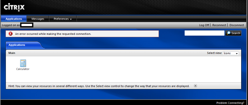Solved: XENAPP 6 Web and Online Plugin could not contact the server | Experts Exchange