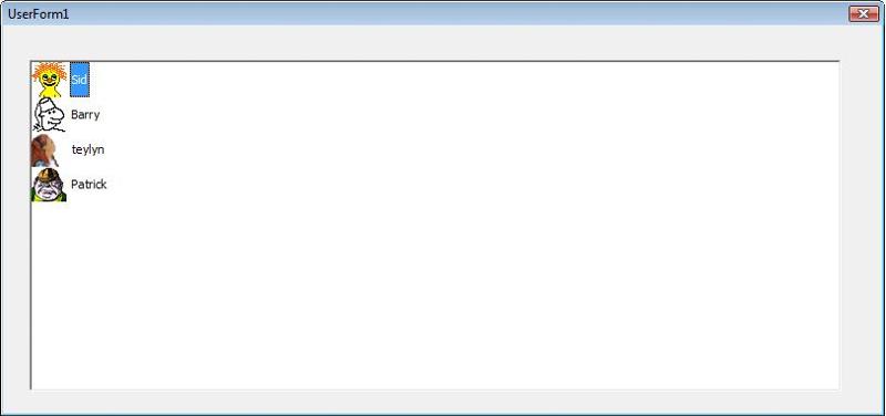 Solved: Adding Faceid's in imagelist control excel VBA | Experts Exchange