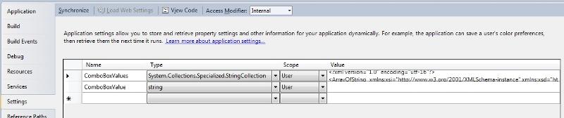Solved: C# Combobox TextBox Properties.Settings? | Experts Exchange