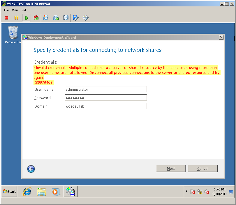 Solved: Invalid Credentials for network share in MDT | Experts Exchange Solved: Invalid Credentials for network share in MDT | Experts Exchange