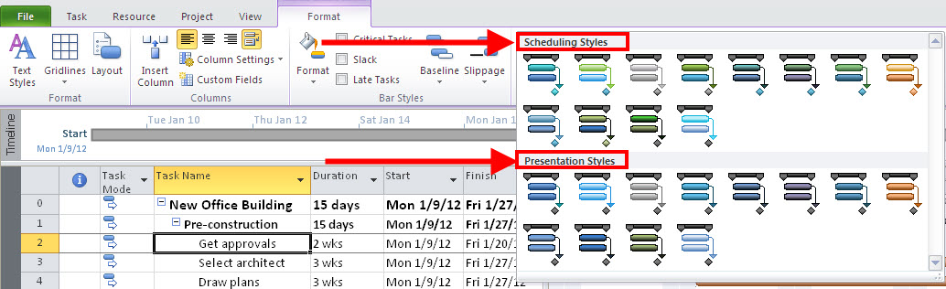 Solved: MS project 2010 - Difference between Scheduling Styles and ...