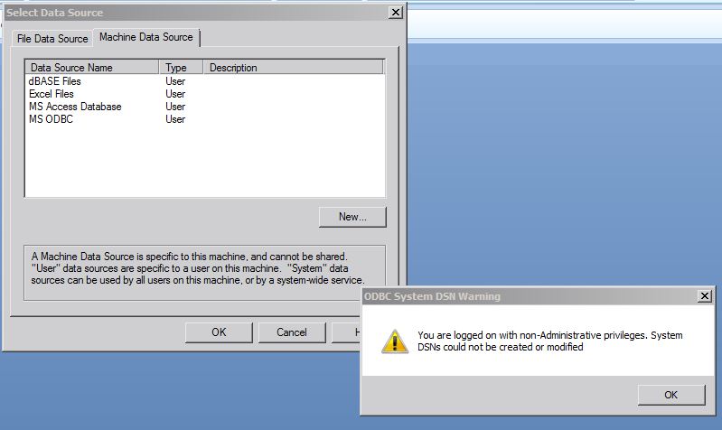Solved: You are logged on with non-Administrative Priviledges. System ...