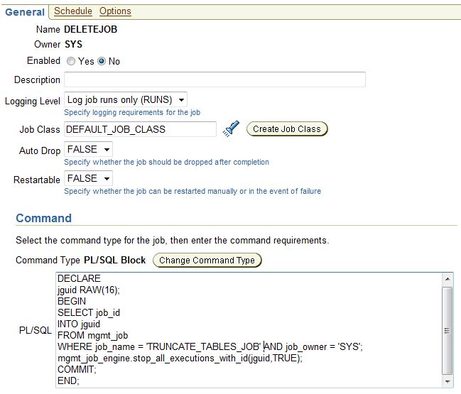 Solved: Job deleting in OEM | Experts Exchange