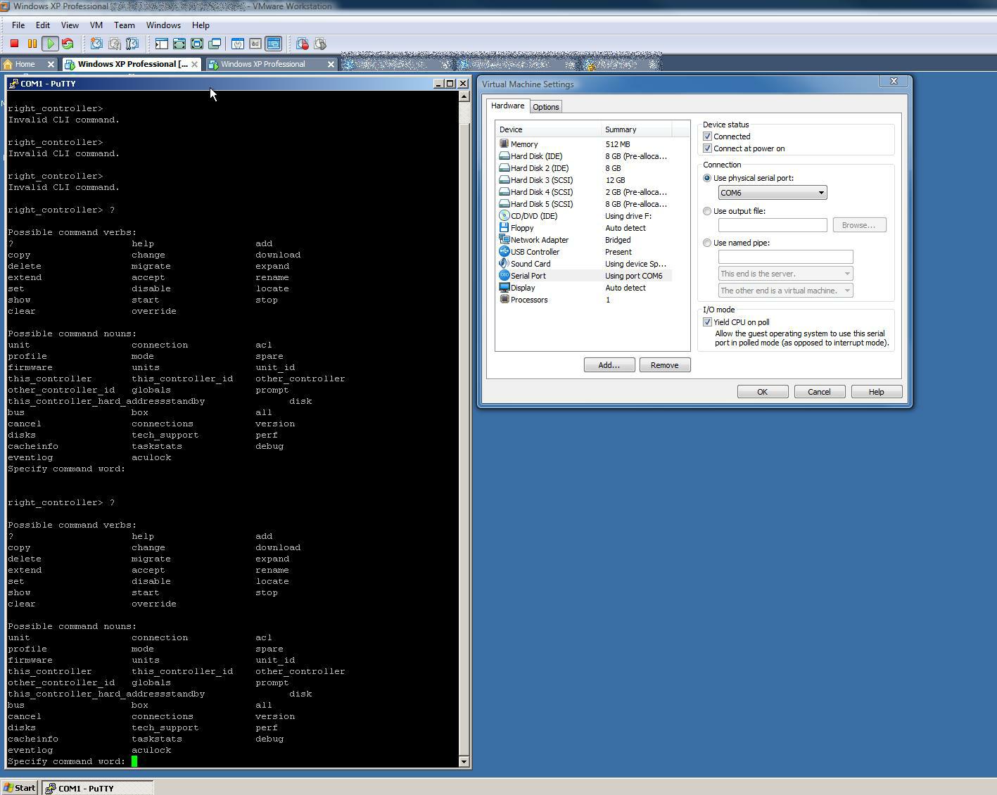 Solved: Com1 on Win98 Virtual machine | Experts Exchange