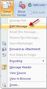 Solved: Outlook 2007 VBA - Edit existing message & change paragraph ...
