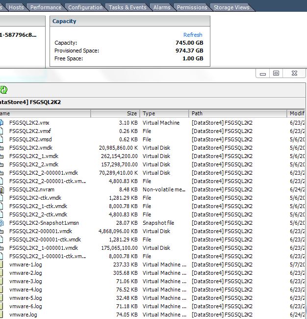 Solved: DataStore Full | Experts Exchange