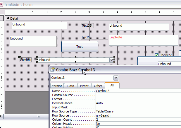 Solved Access 2003 How To Set Combobox Rowsource To A Query Experts