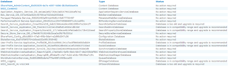 Solved: Sharepoint Search Database showing as "Database is too old and upgrade is required ...