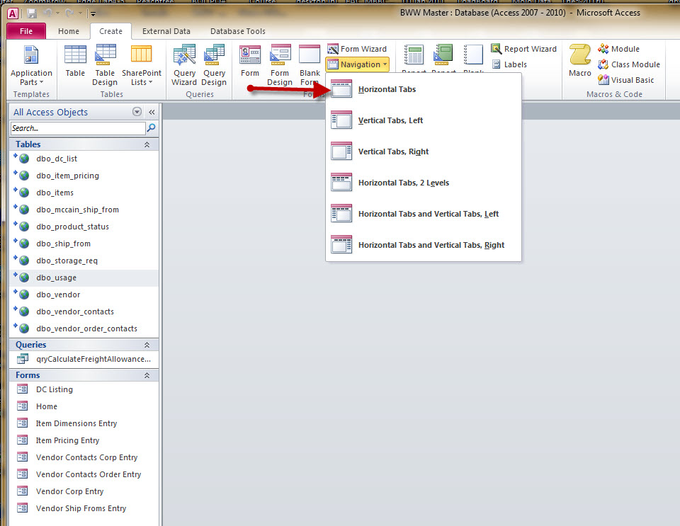Solved: datasheet portion of split form not visible in navigation form ...