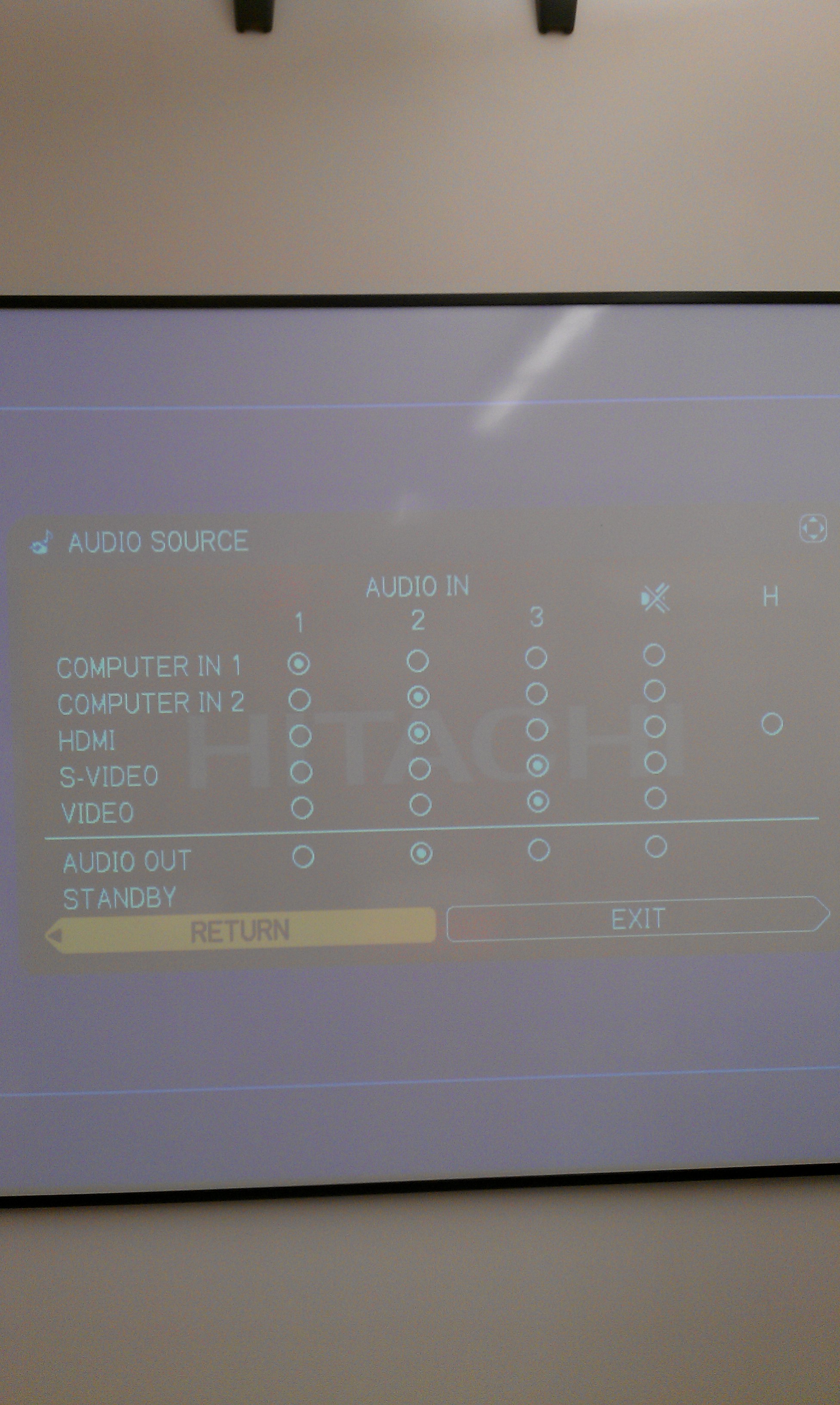 Solved: Hitachi CPDW10N Projector has grayed out standby audio menu ...