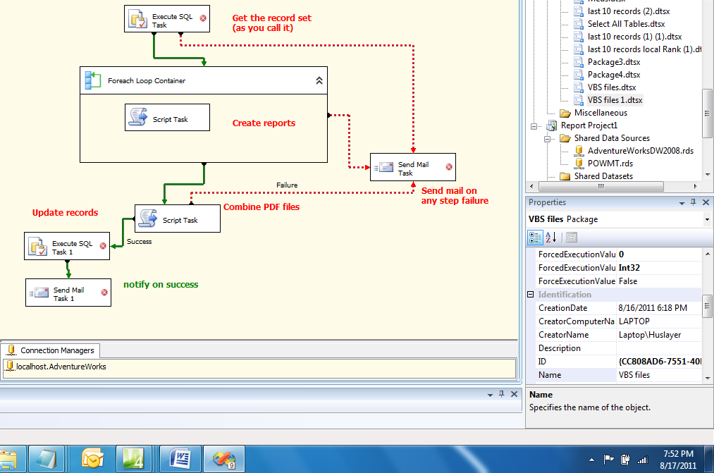 Solved: How to create an SSIS package to run and print a report ...