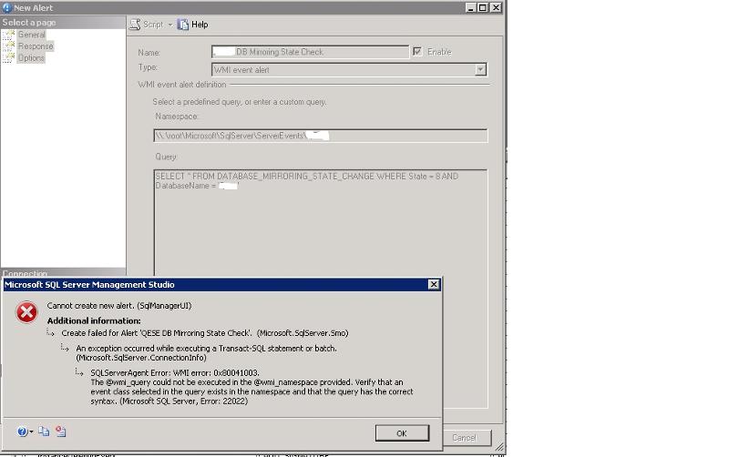 Solved: SQL 2008 DB Mirroring alert using WMI Event Alert | Experts ...