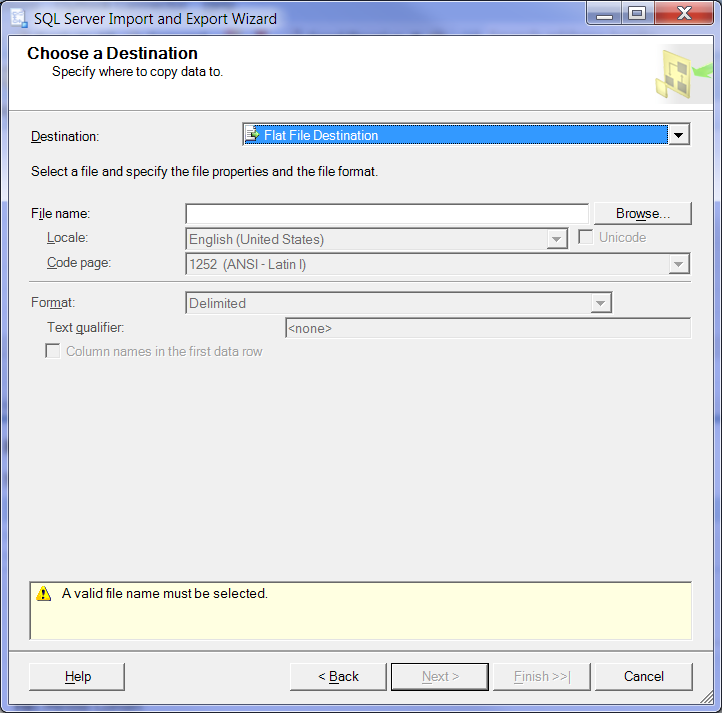 Solved: odbc create data source only showing sql | Experts Exchange