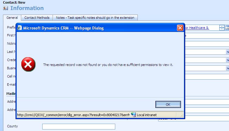 Solved: 'The requested record was not found or you do not have ...
