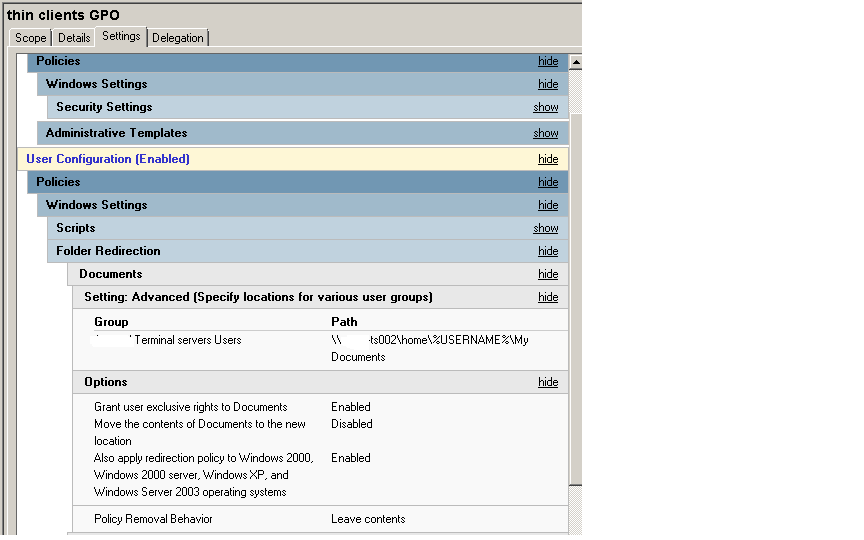 Solved: folder redirection error event 502 | Experts Exchange